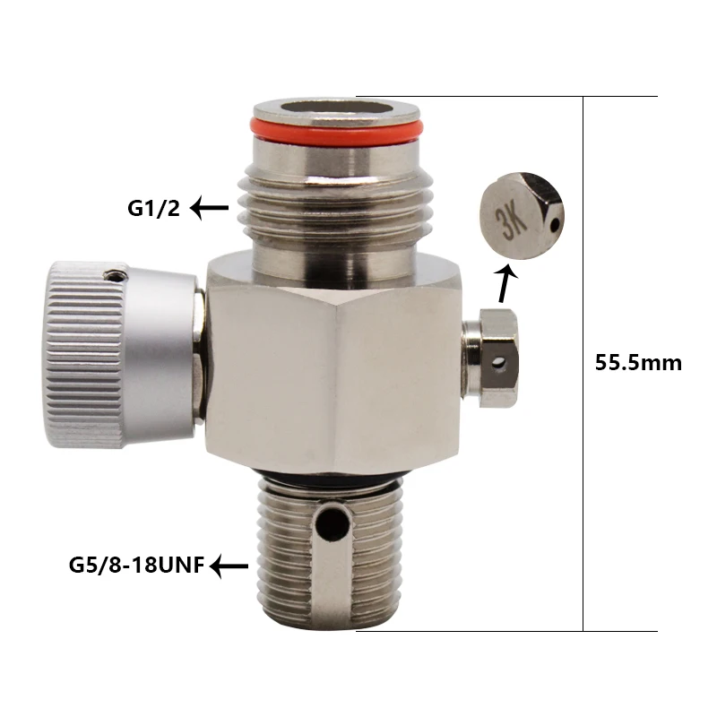 5/8-18unf Or M18*1.5 Thread Paintball Co2 Tank On Off Valve With Or ...