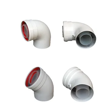 60/100mm 90 Degree Condensing Elbow Chimney Pipe Connector Aluminum ...