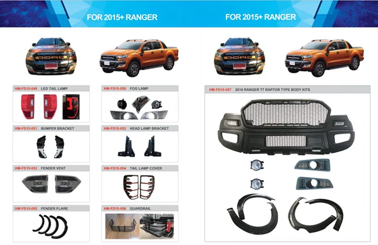 Klt-253-new Front Bumper Fender Flare Grill With Drl And Fog Lights ...