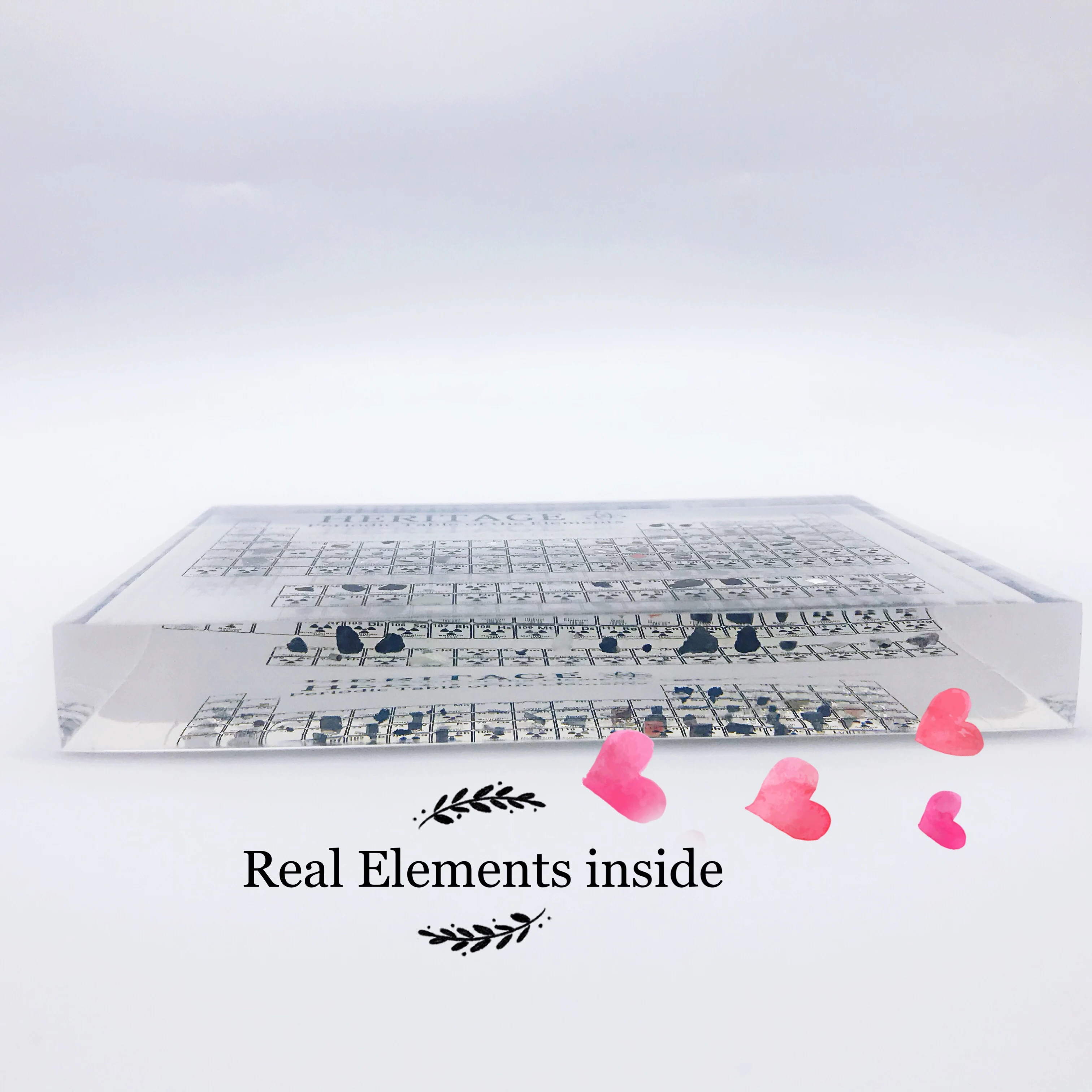 Periodic Table Of Elements Lucite Transparent Periodic Table Block For ...