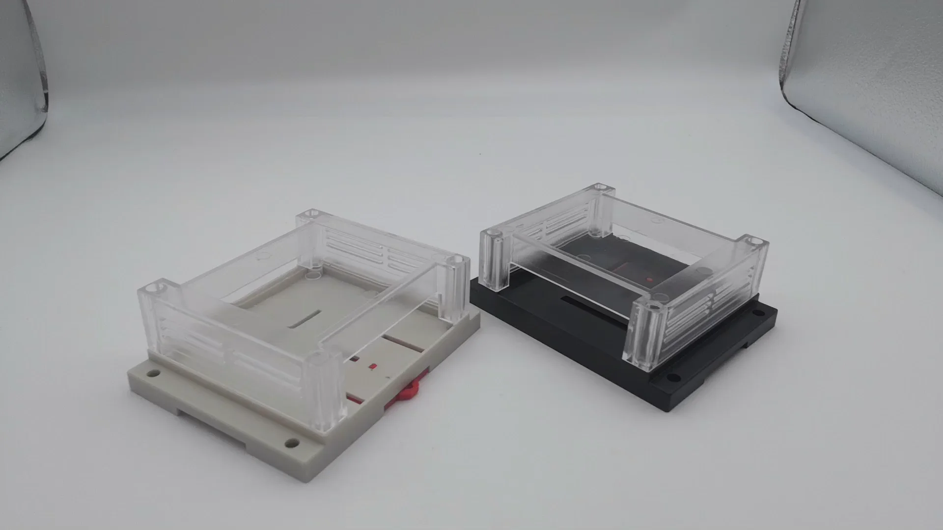 115*90*40mm Plc Box Din Rail Plastic Case Transparent Plastic Enclosure ...