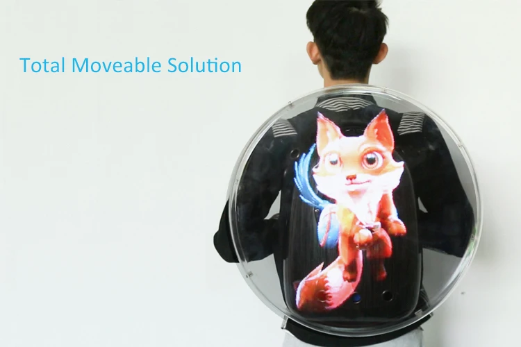 Backpack 50cm Advertising Holographic Led Display 3d Hologram Fan Outdoor - Buy Backpack 50cm ...