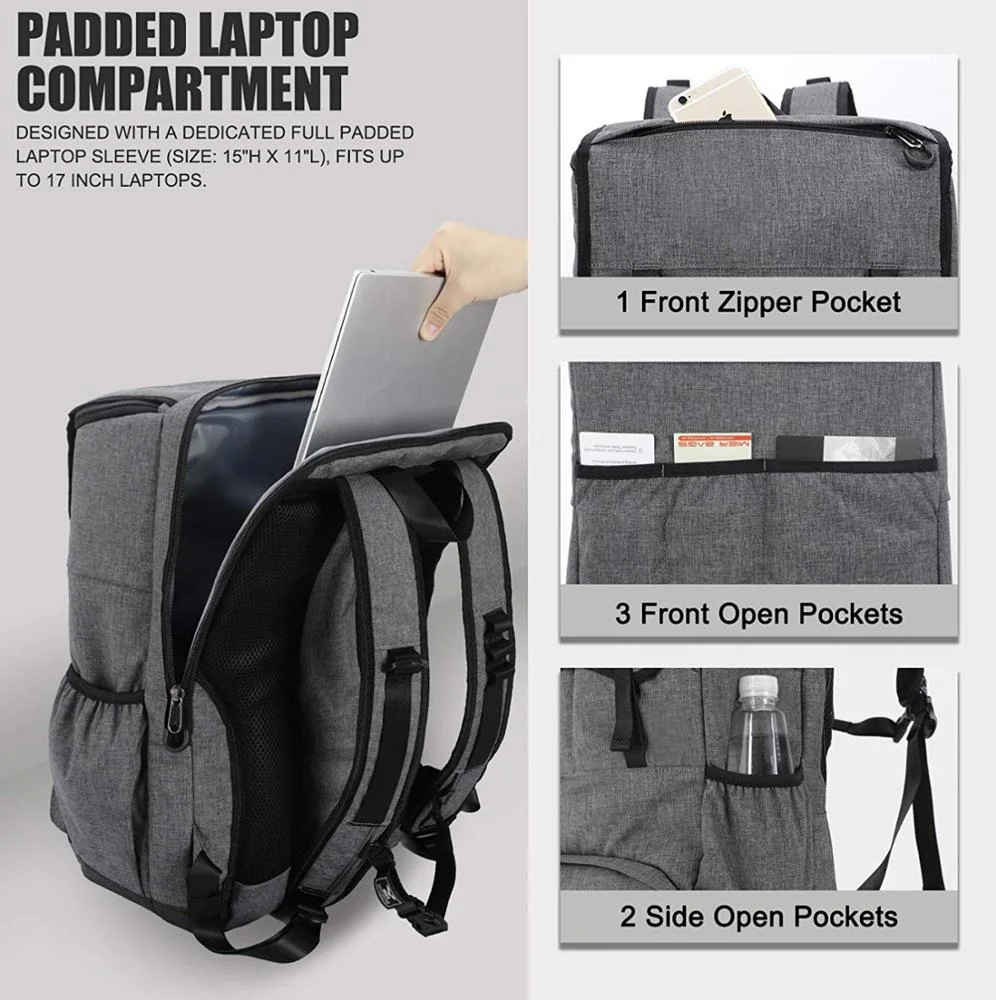 Double Decker Insulated Backpack Cooler with Laptop Compartment