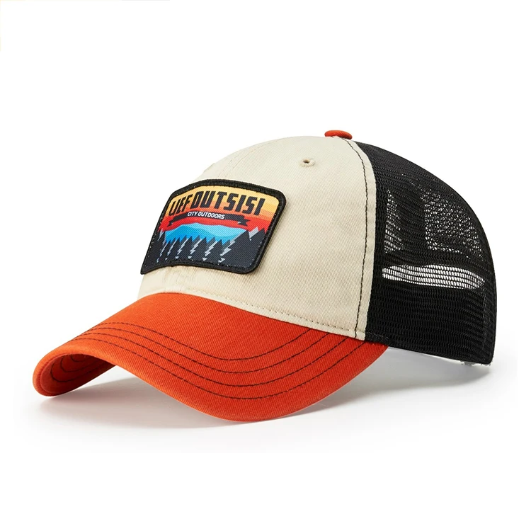 Custom 6 Panel Print Patch Mesh Trucker Hats Embroidery Patch Logo ...