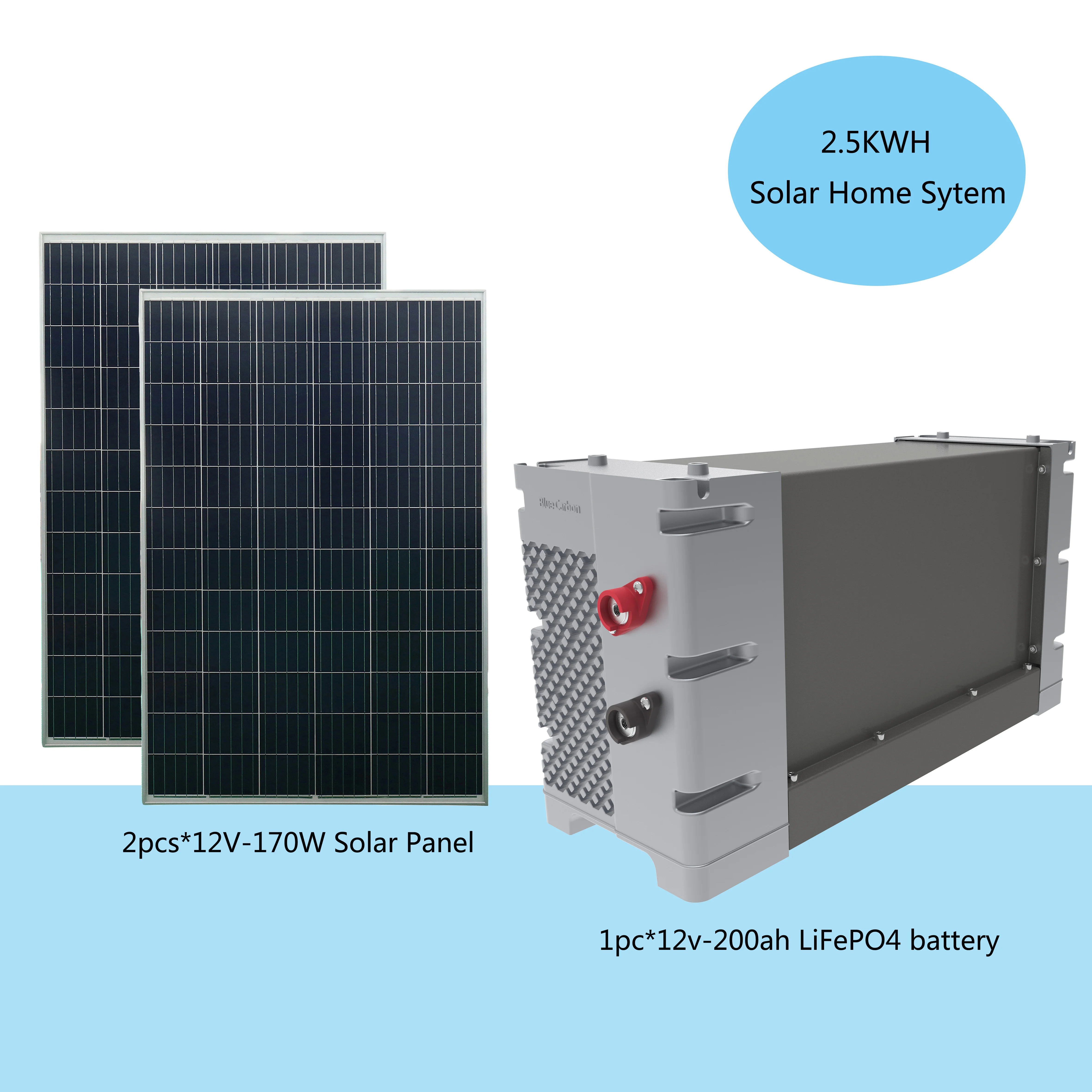 Blue Carbon Rechargeable 2.5kwh Solar Home System Lithium Ion Battery ...