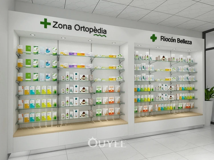 Customized New Medical Store Pharmacy Counter Display Furniture Design ...