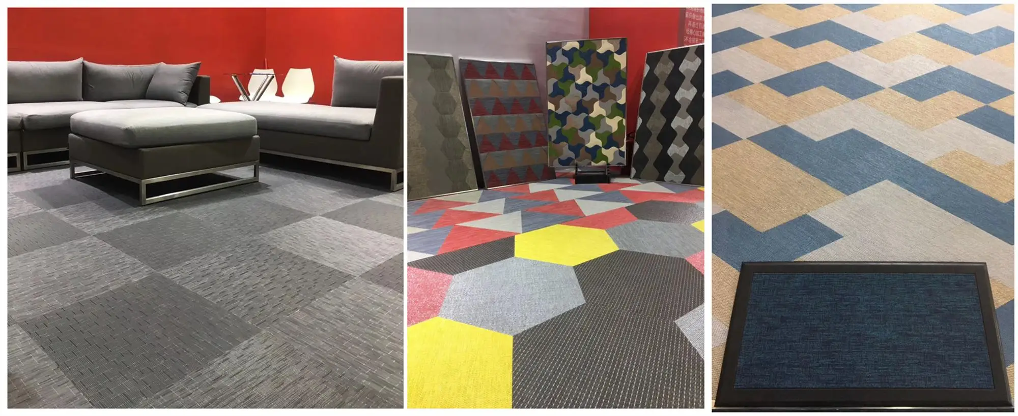 2020 new idea products 3d floor tile Simple color surface PVC woven ...