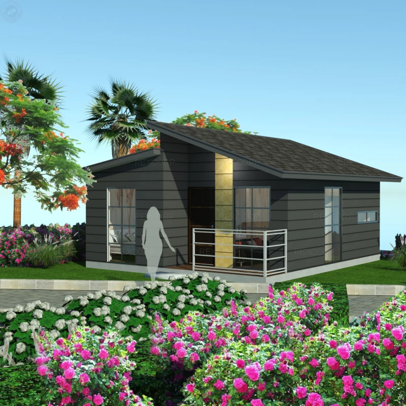 52sqm 2 Bedroom Fireproof Prefab Tiny House with Bathroom