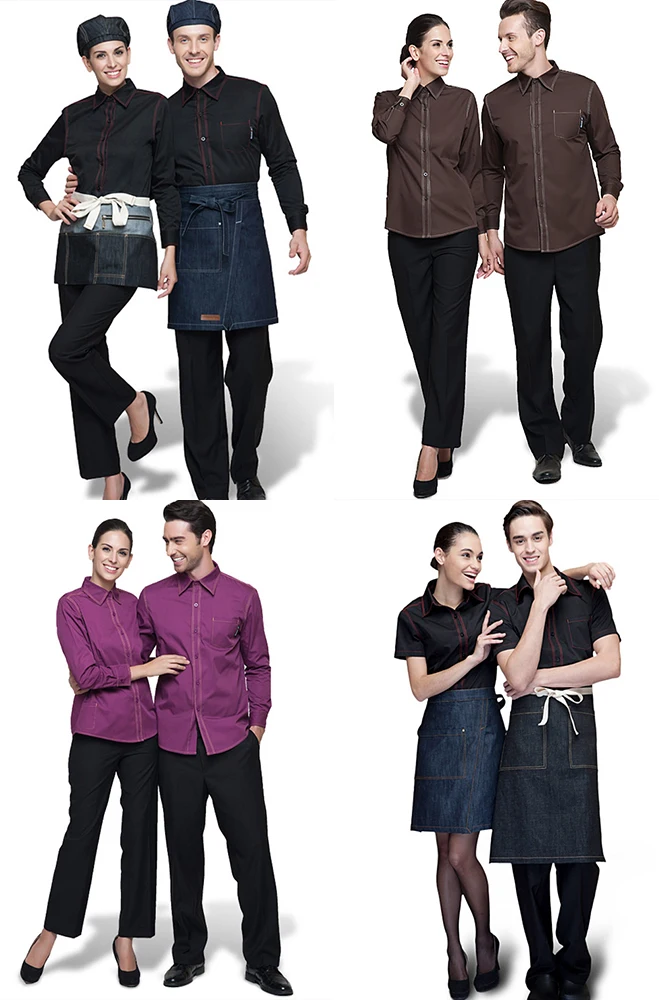 Custom Made High Quality Hotel Uniforms Waiter And Waitress Clothes Set ...