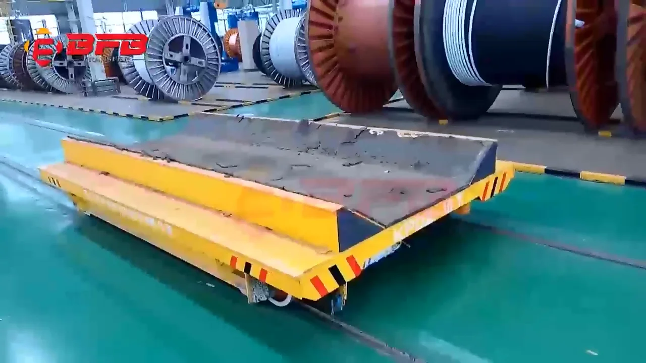 Coil Handling 9000kg Steel Pipe Transport Trolley With Steel Rail - Buy ...