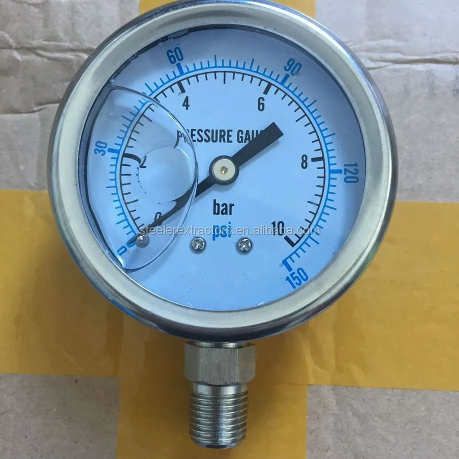 1/4" NPT Thread -30 Inhg to 150 Psi Compound Pressure Gauge