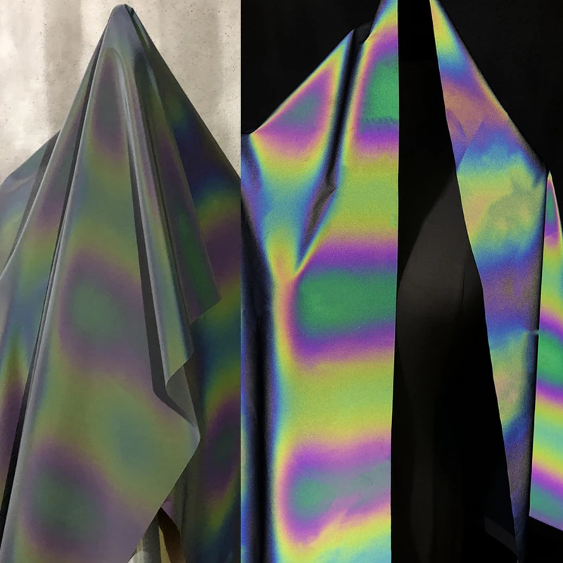 Soft Clean 100% Polyester Recycled Reflective Fabric Color Grey Retro ...