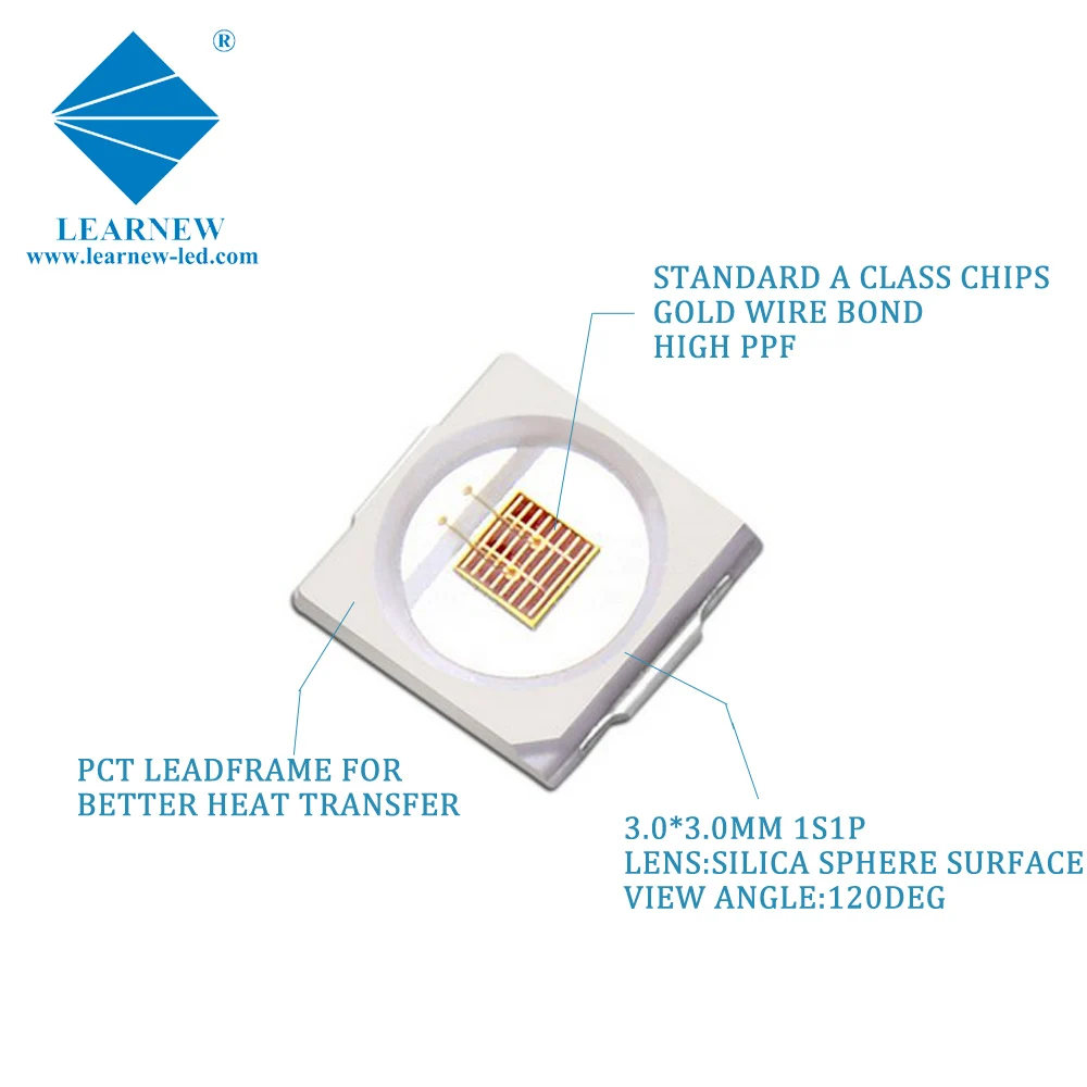 High Density Deep UV SMD LED 3030 Red 660nm for Plant Growth