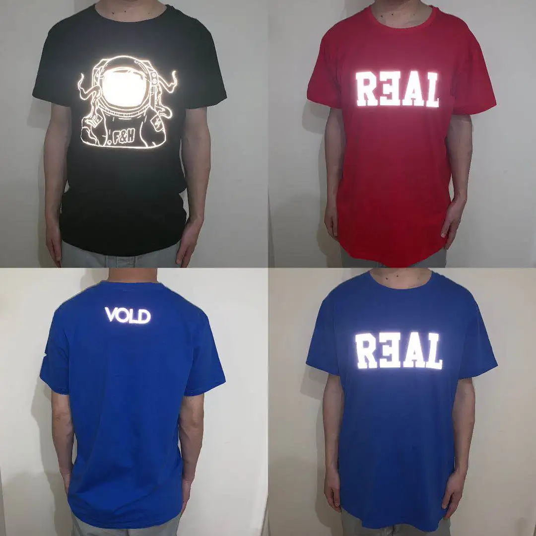 Hi-viz Reflective Logos - Customize Silver Reflective T Shirts