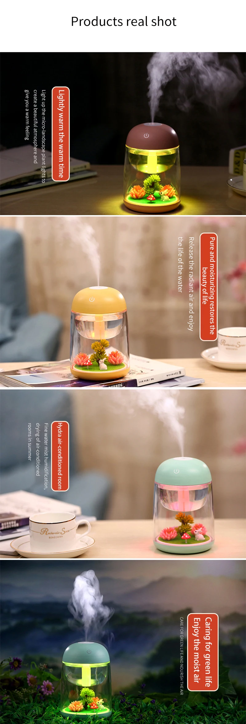 Micro Landscape Air Humidifier - Creative Gift & Aromatherapy