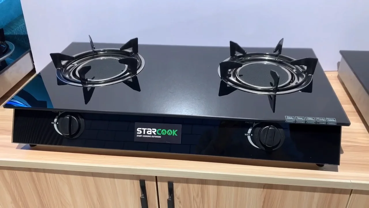 Explosion-proof Glass Double Infrared Burner High-end Gas Stove For ...