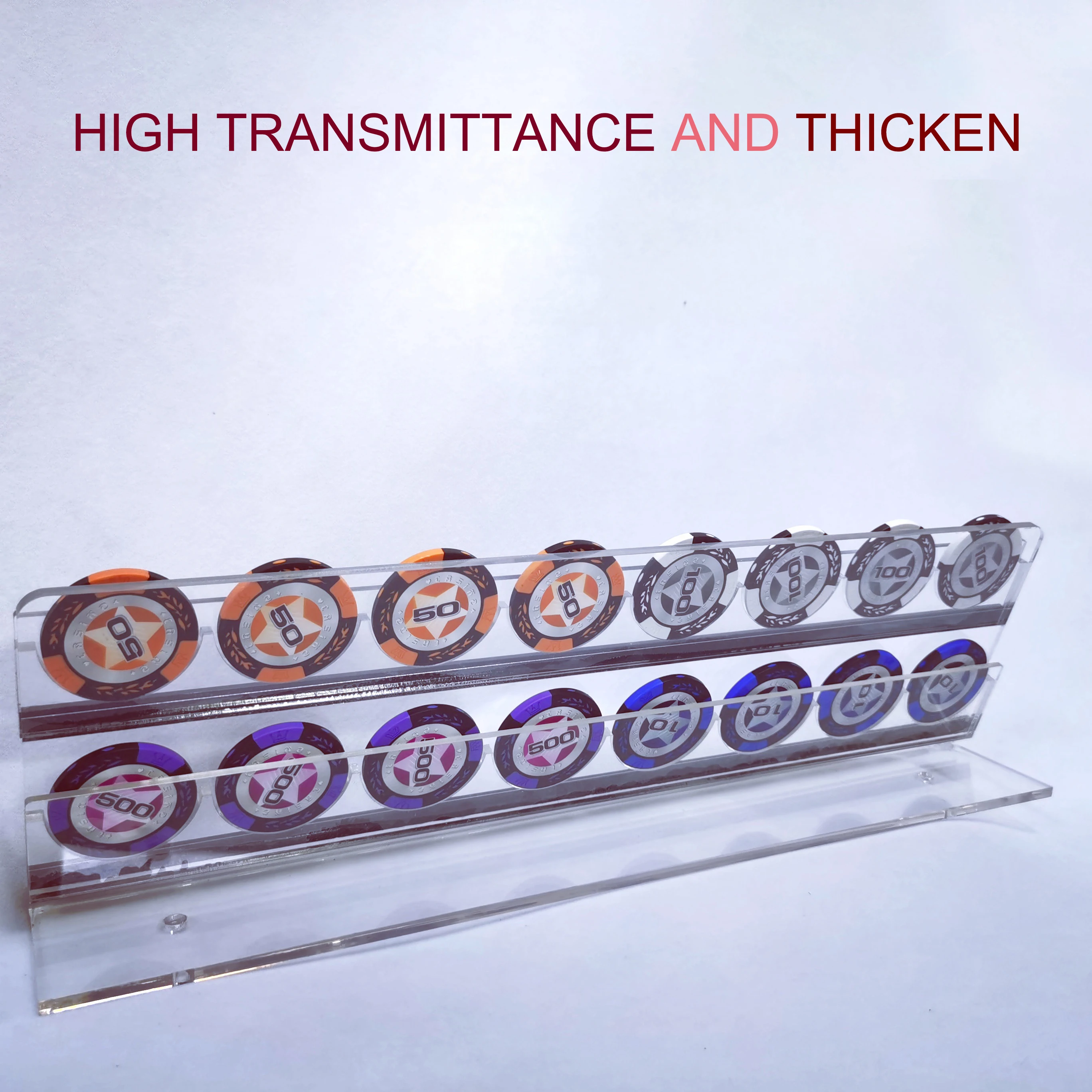 Acrylic Poker Chips Holder - Display Stand & Rack
