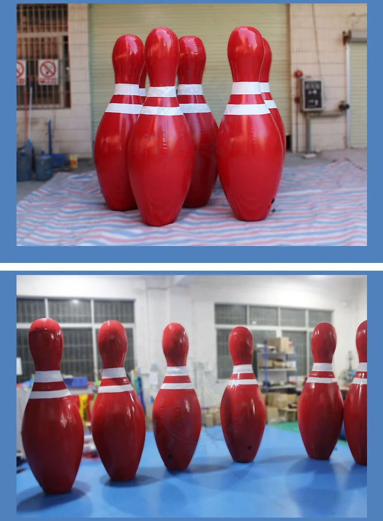 Customized Size Giant Human Inflatable Ten Pin Bowling Set