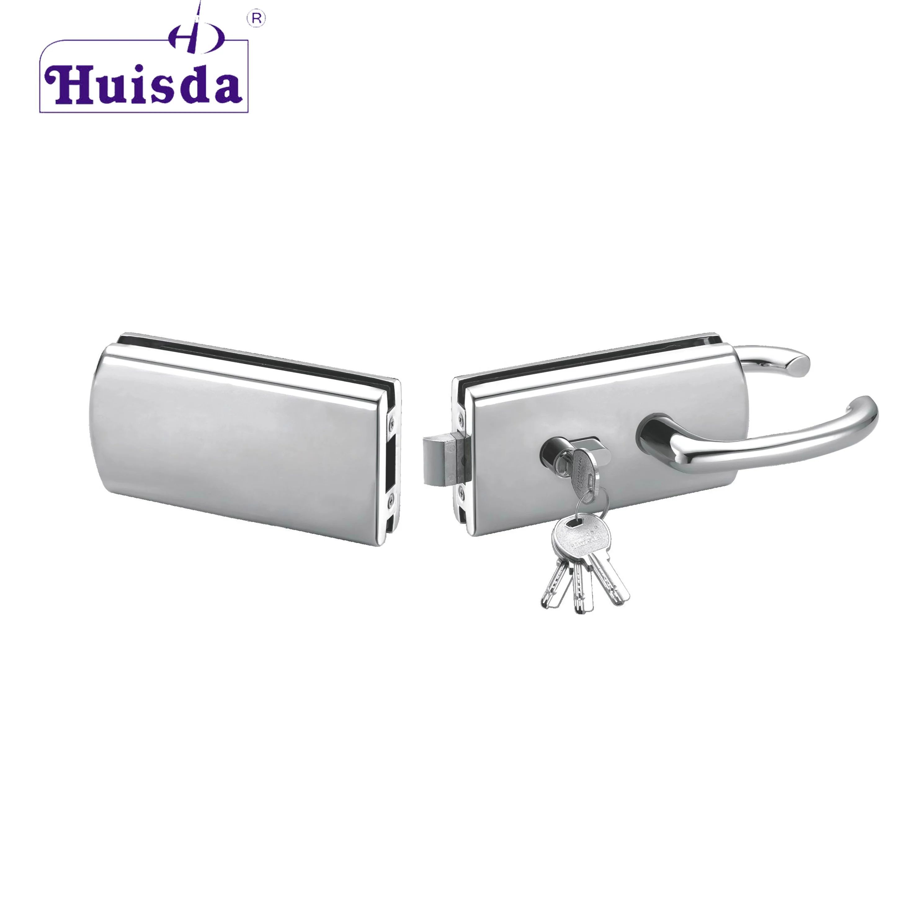Frameless Glass Door Lock With Lever Handle Mortise Lock Ss304 Door ...