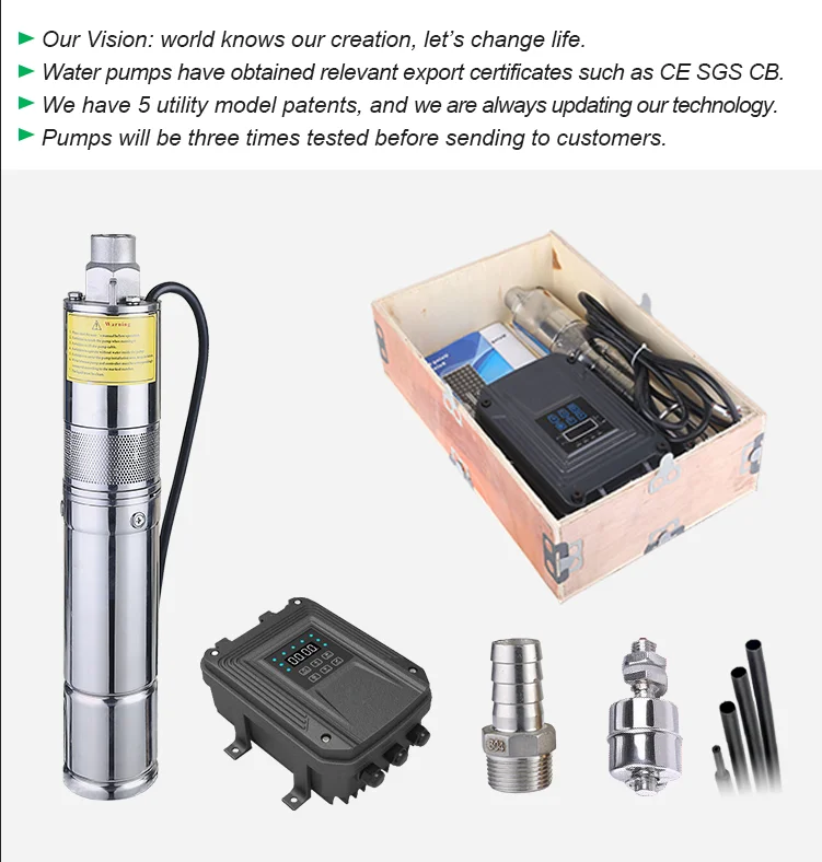 Solar Pump Water Submersible Solar Powered Irrigation Water Pump Solar ...