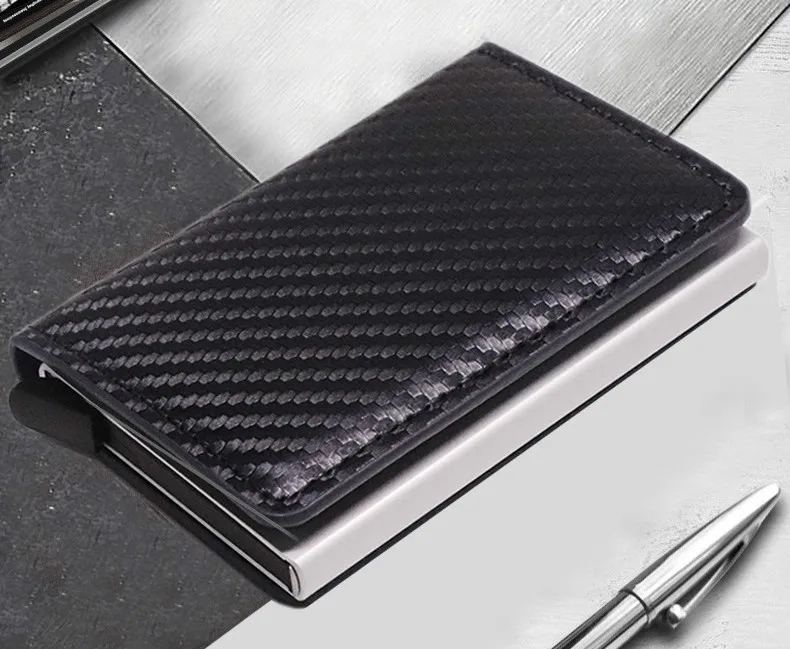 Slim Carbon Fiber Fashion Wallets Rfid Blocking Men's Credit Card ...