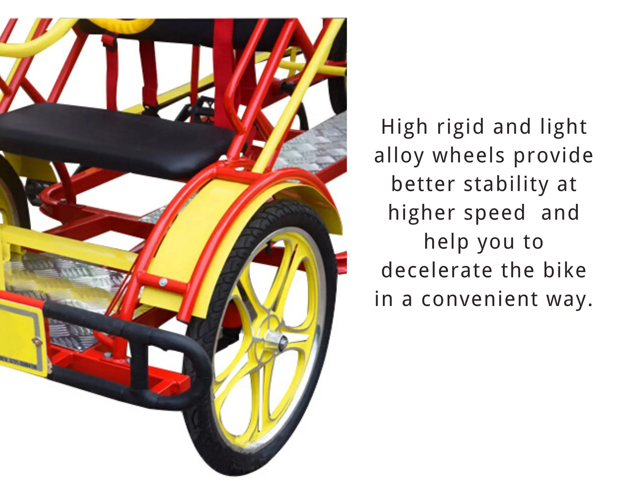 4 Wheels Multi Seater Quadricycle - Family Tandem Bike