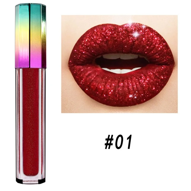 Metallic Lip Gloss - 12 Colors, High Shine, Waterproof
