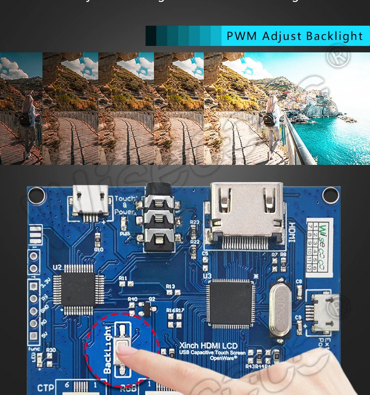 2K Resolucao RGB to LVDS TFT LCD Display Controller Board
