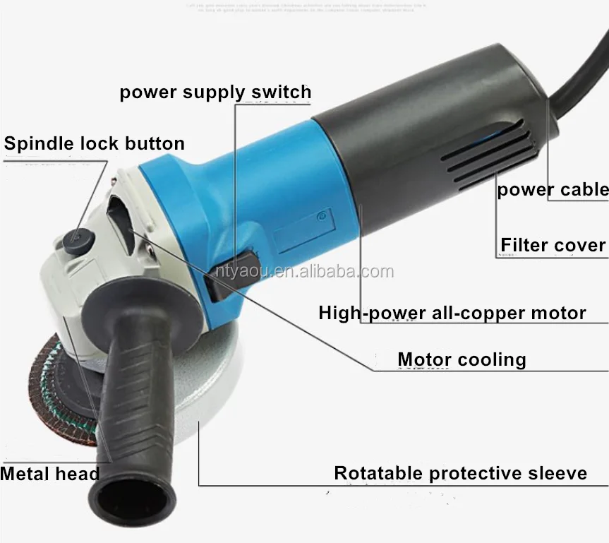 100mm&710w Angle Grinder Metal Grinding Metal Cutting Tile Cutting ...