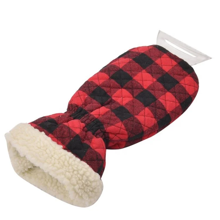 Quilted For Mitt Snow Car Scrapers Promotional Plastic Warm Ice Scraper ...