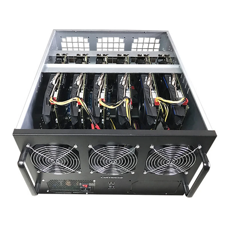 6u 6 Gpu Eth Zec Miner Machine Crypto Mining Case Rig Frame For Atx ...
