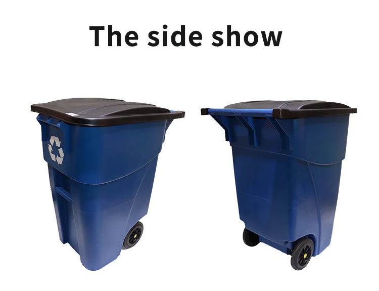 200l Plastic Outdoor Big Size Printed White Recycle Waste Bin - Buy ...