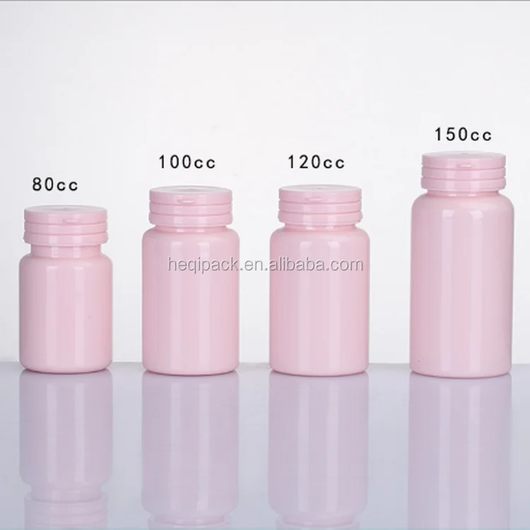 High Quality 80ml Plastic Pink Pill Bottle With Pull Ring Cap - Buy ...