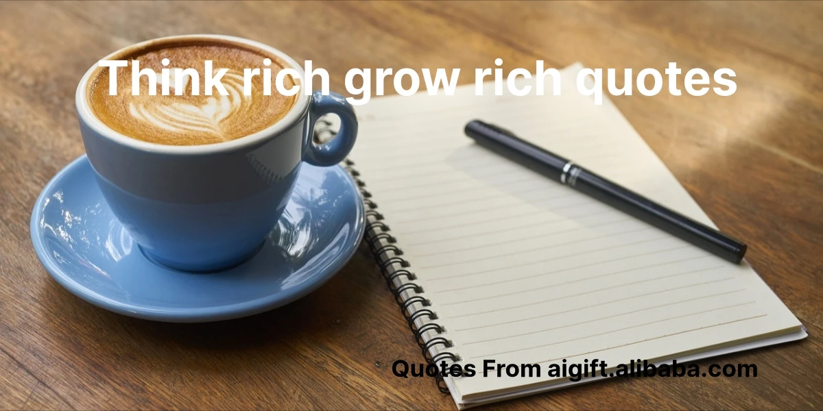 Think Rich Grow Rich Quotes for Success & Wealth