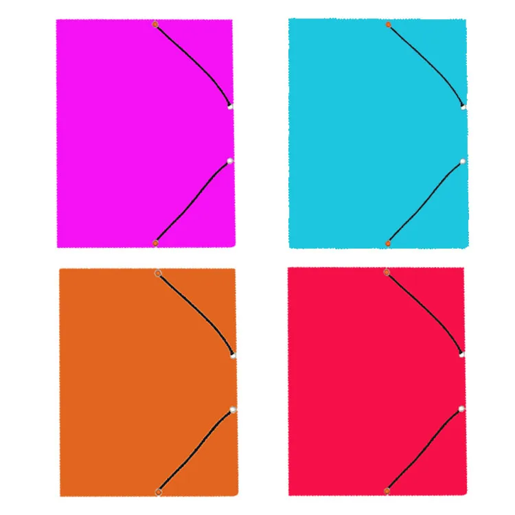 3 Flap Cardboard A3/a4 Size Paper Lamination Elastic File Bands Folder ...