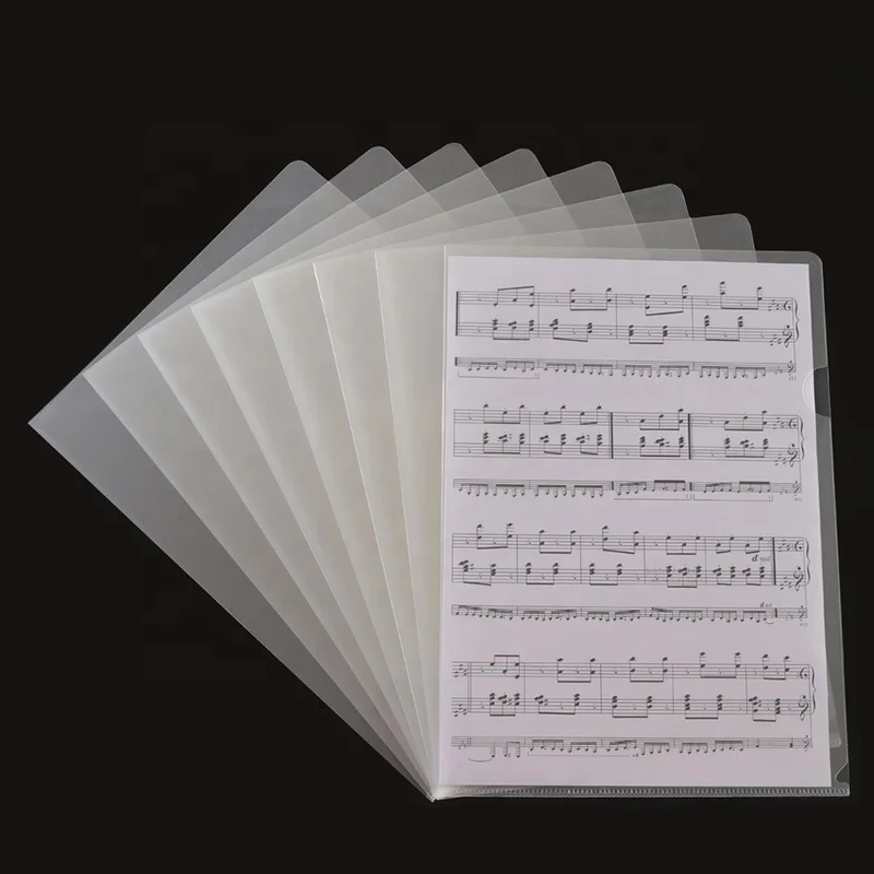 A4 Document Bag - L Shape PP Plastic File Folder Printing