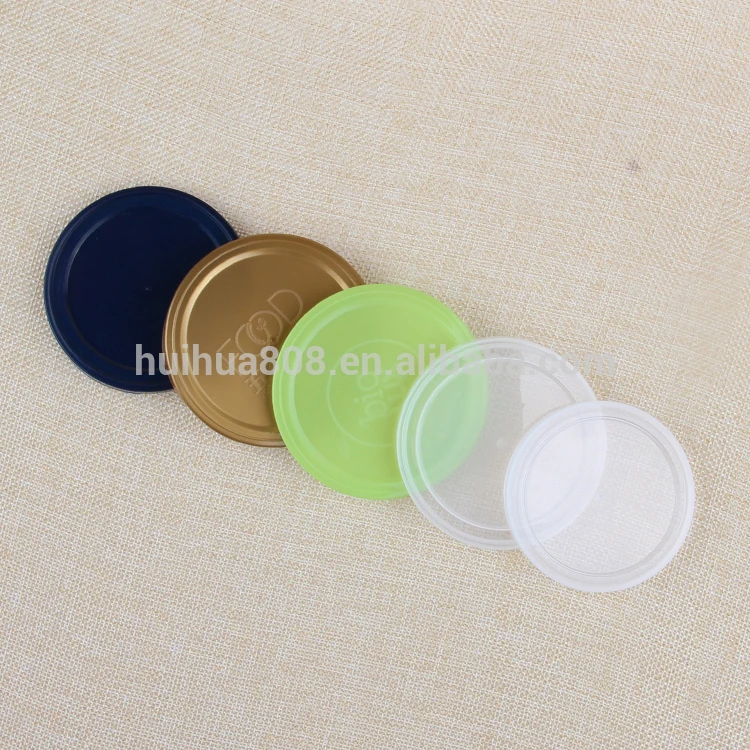 73mm Clear Food Grade PE Plastic Push Pull Lids for Tuna Cans