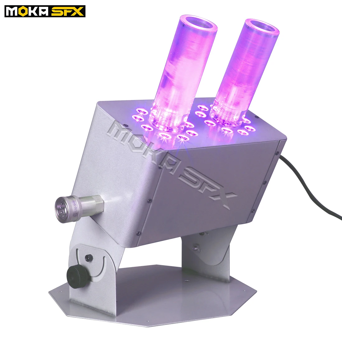 Stage Strong Effect LED Co2 Jet Machine 18x 3W RGB Double Heads Smoke ...