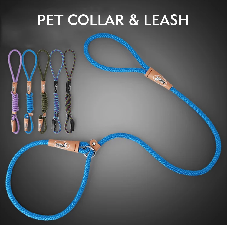 Extremely Durable Dog Slip Braid Rope Leash,Mountain Climbing Rope Dog ...