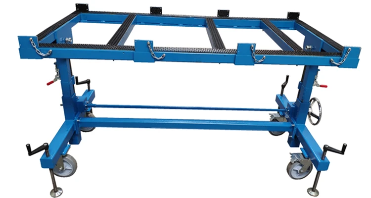 Tiltable and Height Adjustable Stone Work Table - ASAP Stone Supply