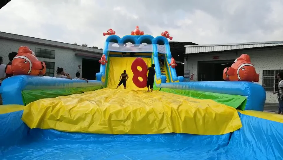 Commercial Giant Inflatable Water Slide For Adult Large Inflatable Pool ...