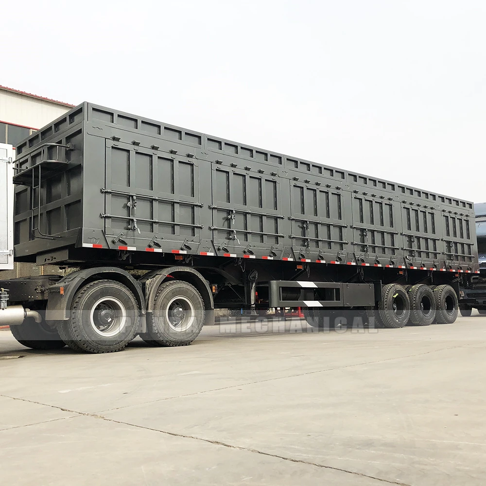 Best Side Dump Tipping Over Trailers Operation Side Tipper Dump Gravel ...