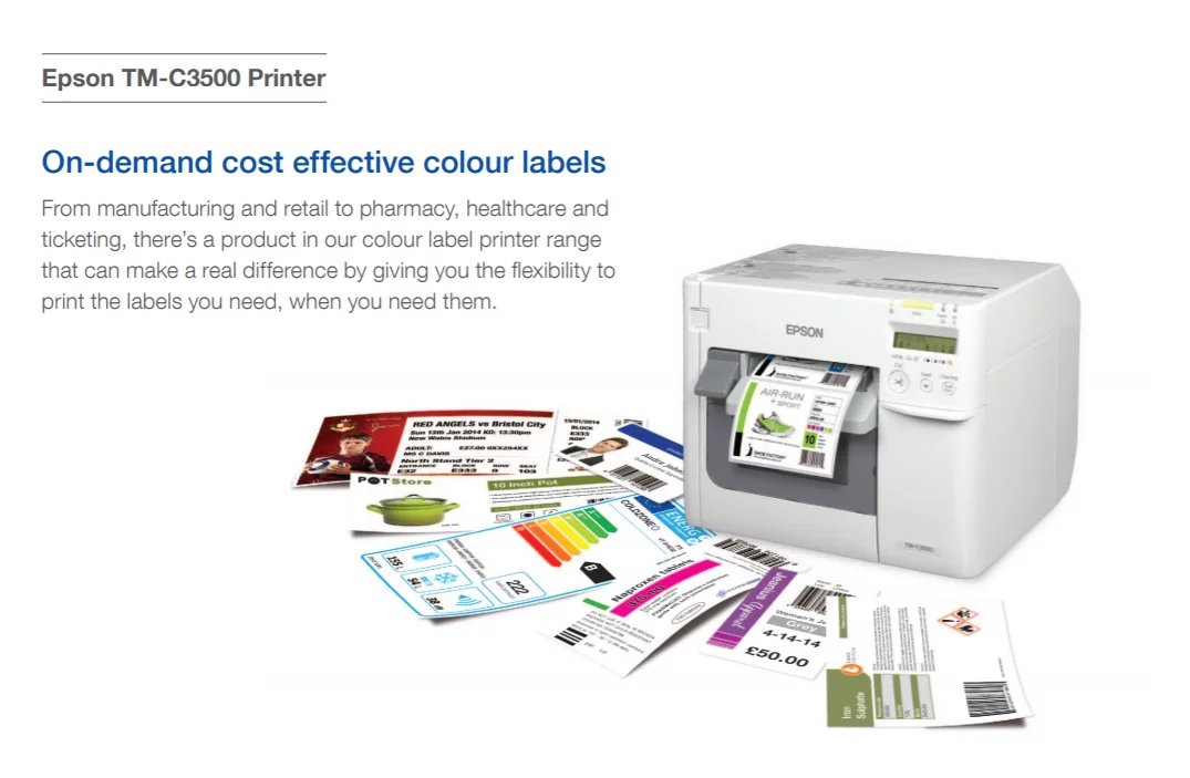 Epson TM C3520 Color Inkjet Printer with Automatic Cutter