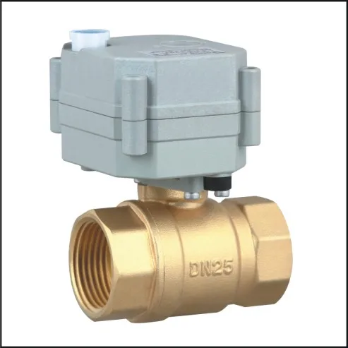 A20-t25-b2 G1" Motorized Brass Ball Valve 2 Way Electric Valve, Oem