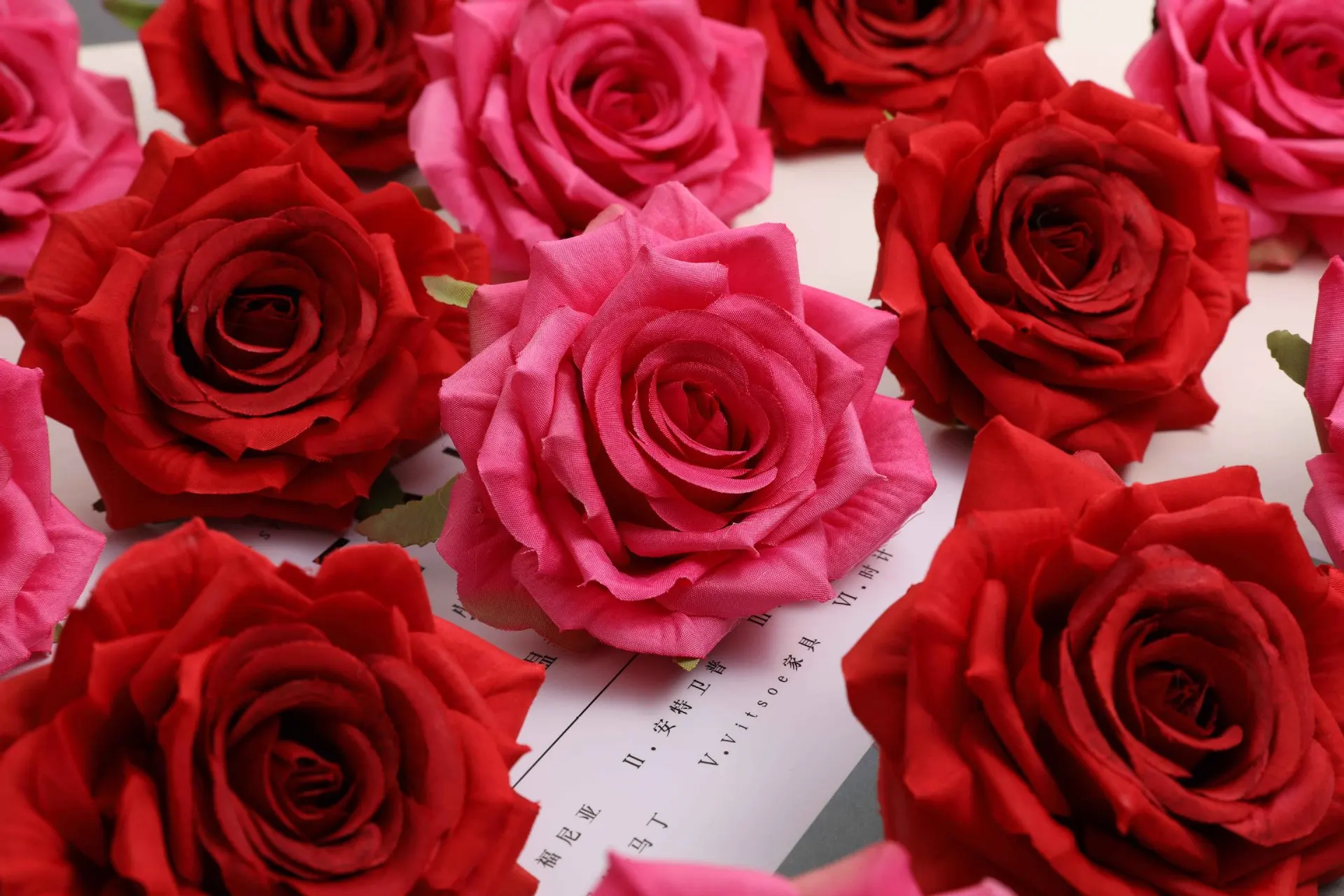 Wholesale Wedding Decoration 8.5cm Artificial Rose Heads Simulation ...