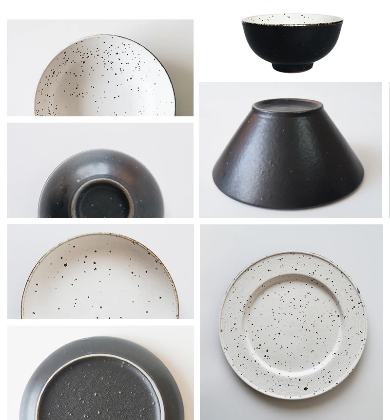 Black Speckled Matt Restaurant Dinnerware Dinnerware Sets Black Plates ...