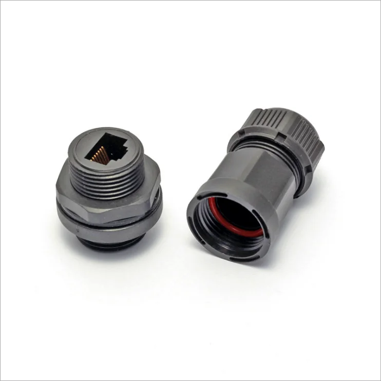 M19 Ip68 Rj45 Waterproof Ethernet Connector 8pin Panel Mount Male ...