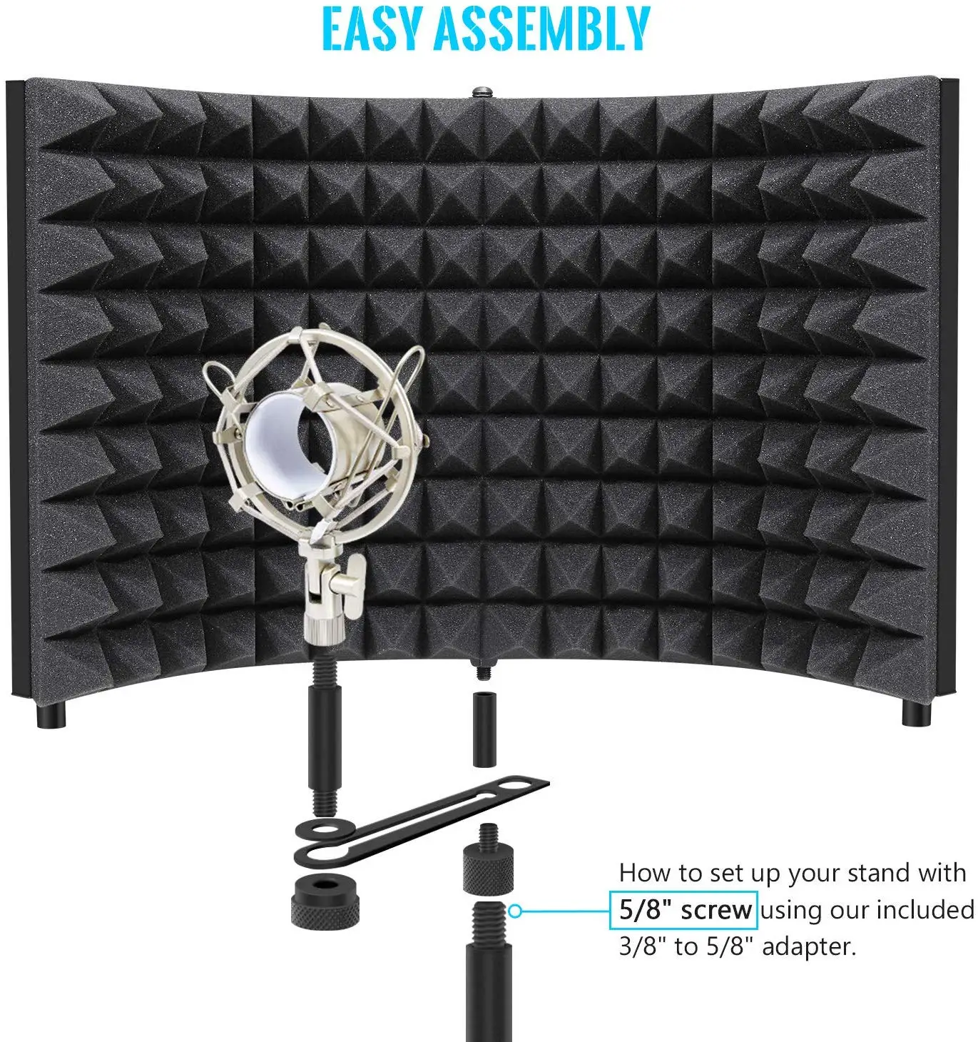 New Design Professional Microphone Isolation Shield For Condenser ...