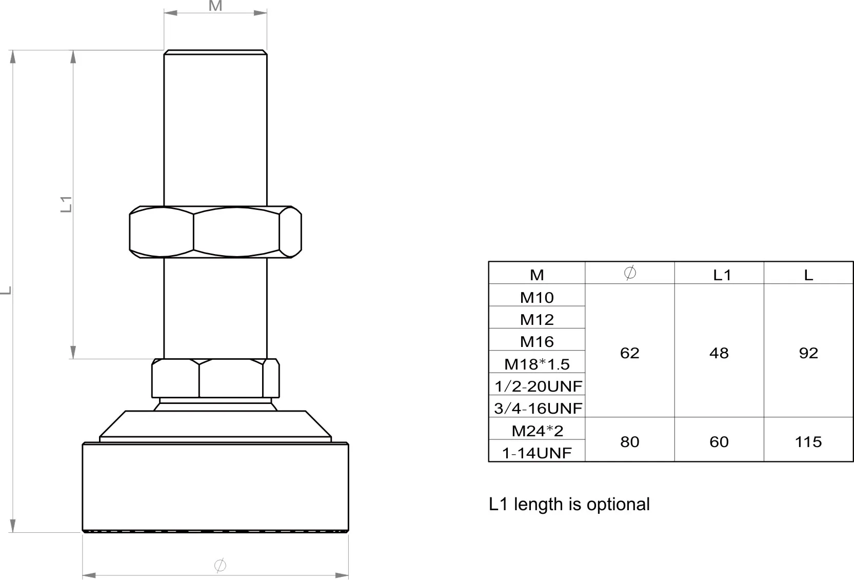 Height Adjustable Active Swivel Shear Beam Load Cell Feet M12/M16 ...