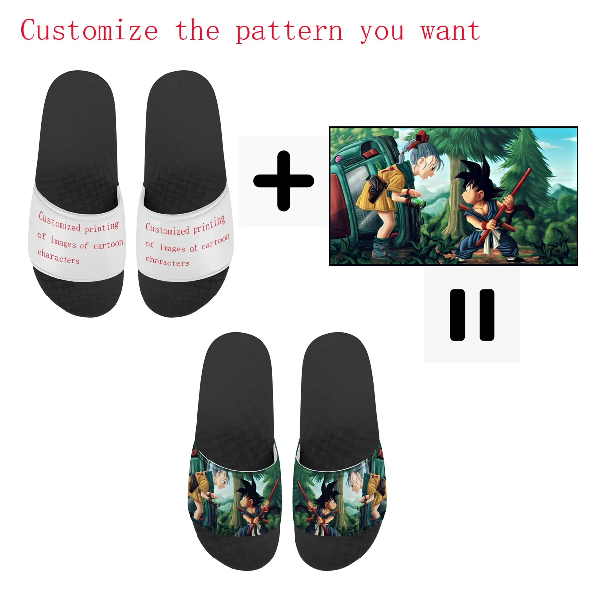 Cosplay Demon Slayer Shinobu Kochou Custom Pattern Slippers Men Slides ...